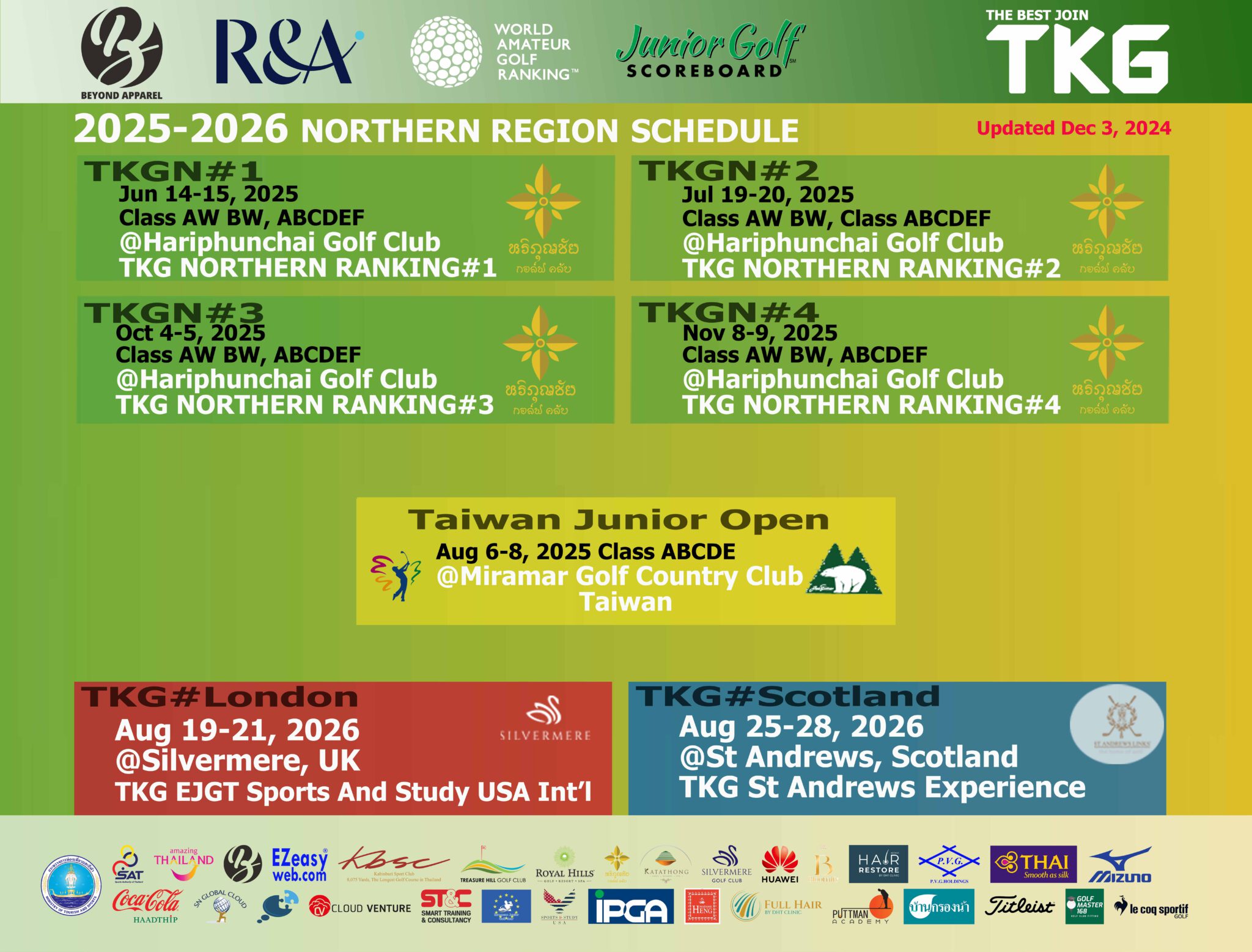 TKG Tour – Junior Golf Tournament